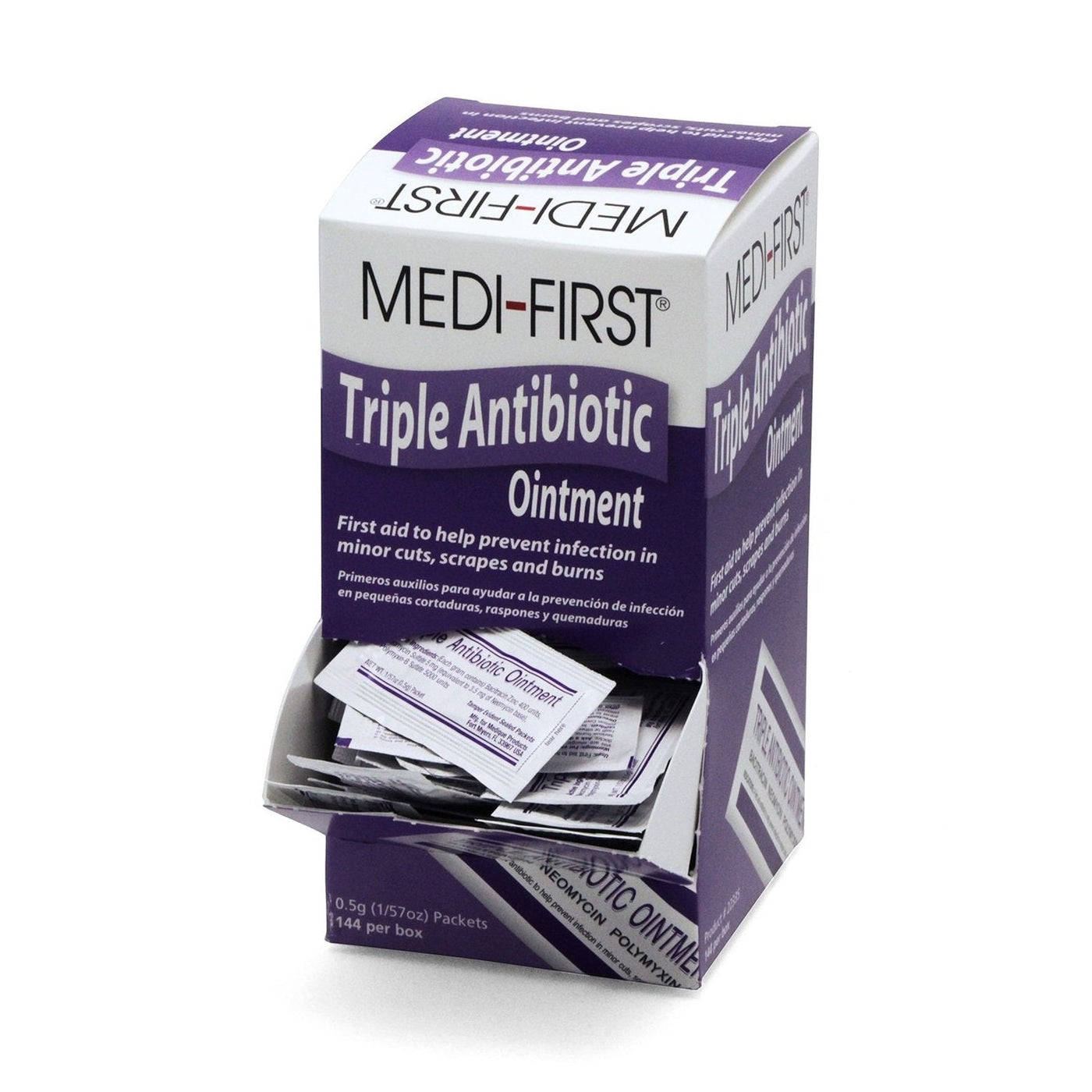 Medi-First Triple Antibiotic Ointment 144 / 0.5gm Packets per Box ...