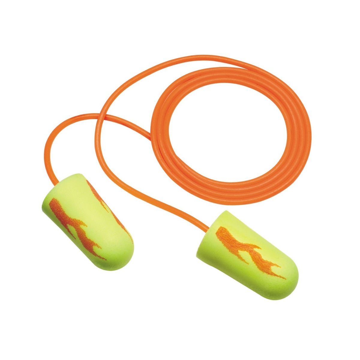 3M E-A-R Yellow Neon Blasts Earplugs 311-1252, Corded, 100 Pair / Box ...